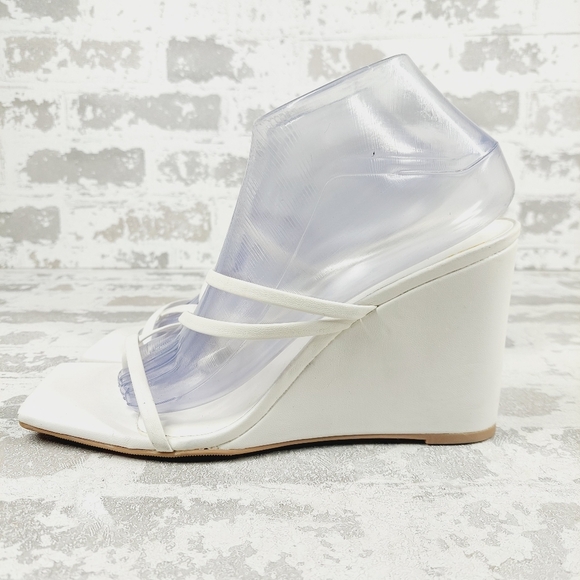 Open Edit | Shoes | New Open Edit Eryn White Faux Leather Wedge Heel ...